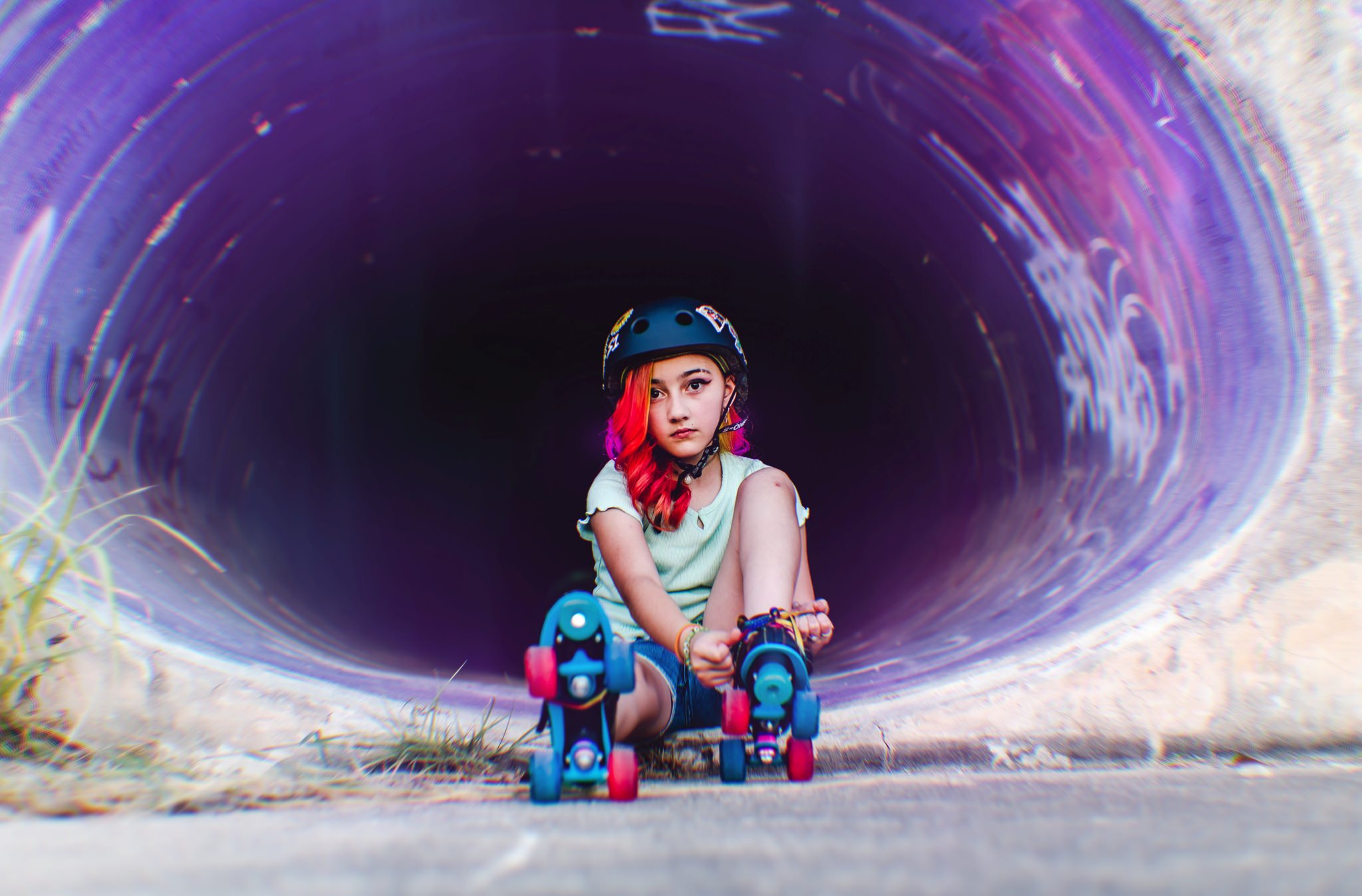 Ava’s colorful roller skate session – Daniel Grove Photography