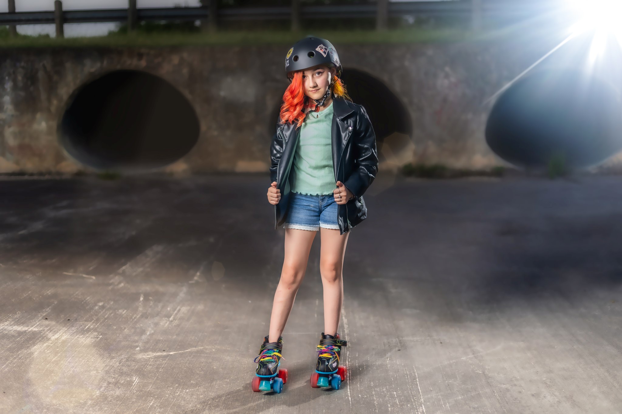 Ava’s colorful roller skate session – Daniel Grove Photography